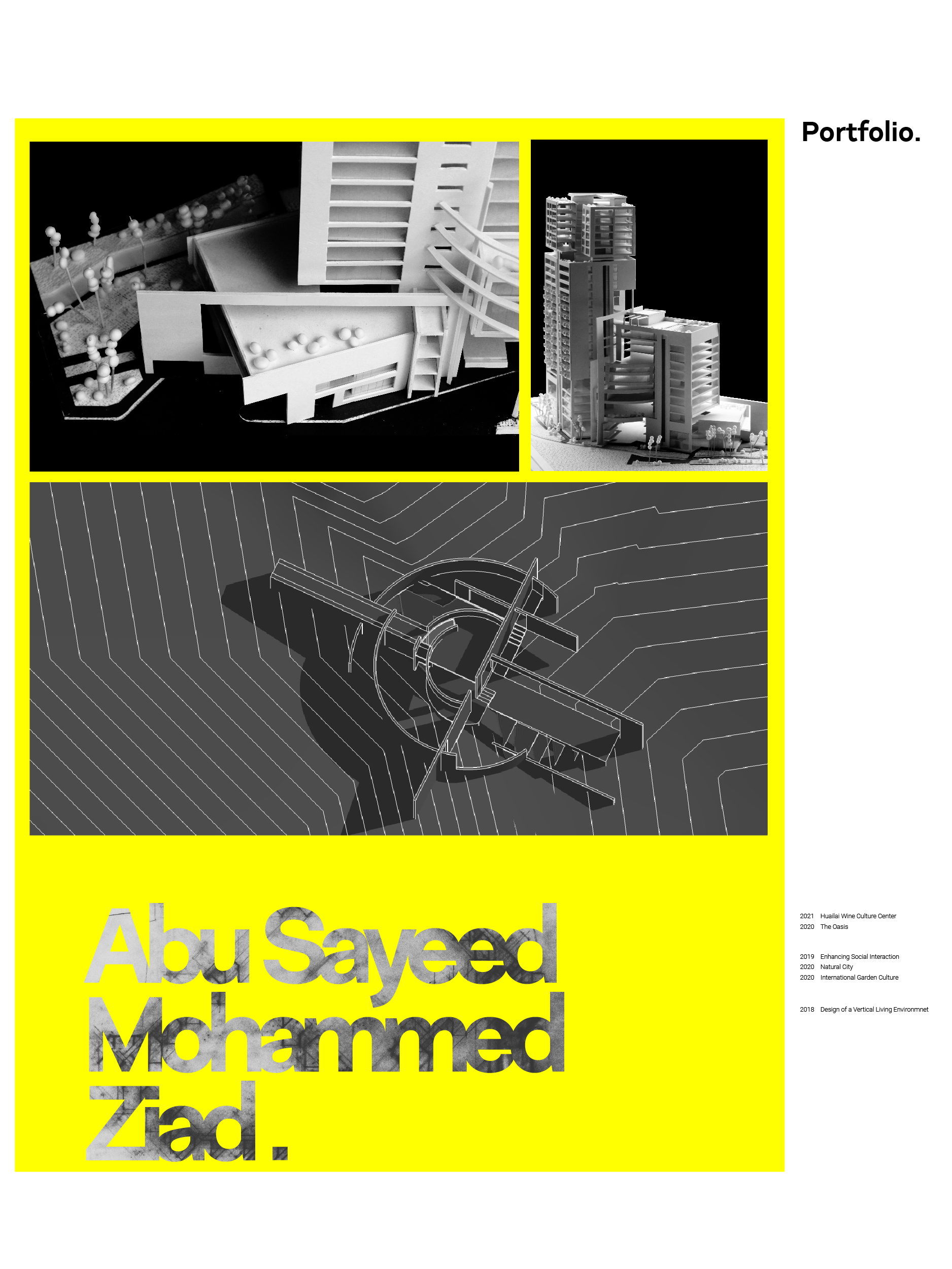 Abu Sayeed Mohammed Ziad - Portfolio - 2021 | Architecture Portfolio